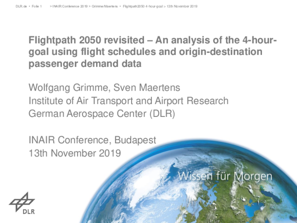 (PDF) Flightpath 2050 revisited – An analysis of the 4-hour-goal using ...