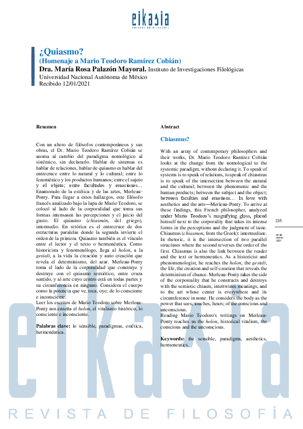 (PDF) ¿Quiasmo?