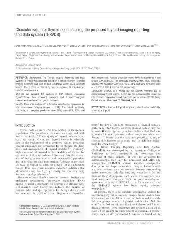 (PDF) Characterization of thyroid nodules using the proposed thyroid ...