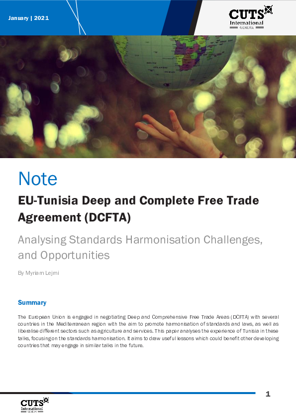 (PDF) EU-Tunisia Deep and Complete Free Trade Agreement (DCFTA ...