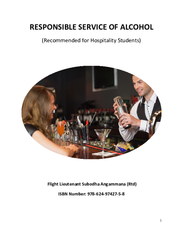 (DOC) Responsible Service of Alcohol