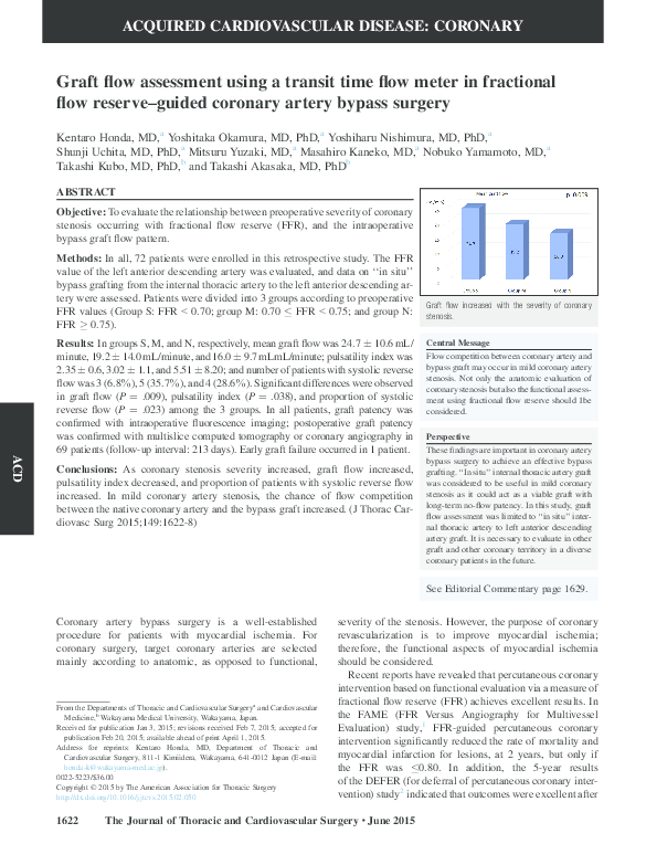 (PDF) Graft flow assessment using a transit time flow meter in ...