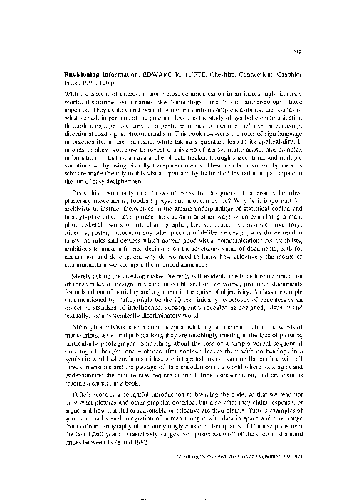 (PDF) TUFTE, Envisioning Information