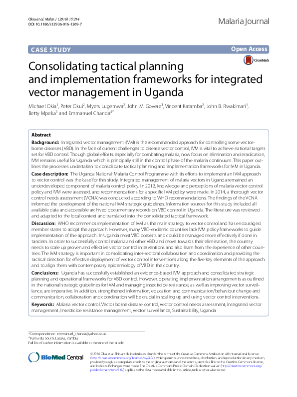 (PDF) Consolidating tactical planning and implementation frameworks for ...