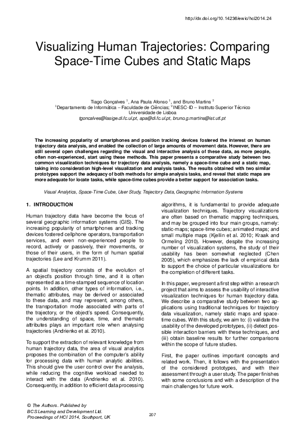 (PDF) Visualizing Human Trajectories: Comparing Space-Time Cubes and ...