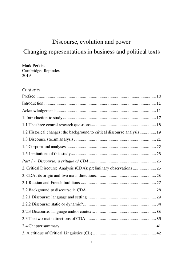 (PDF) Discourse Evolution and Power
