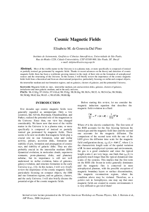 (PDF) Cosmic Magnetic Fields
