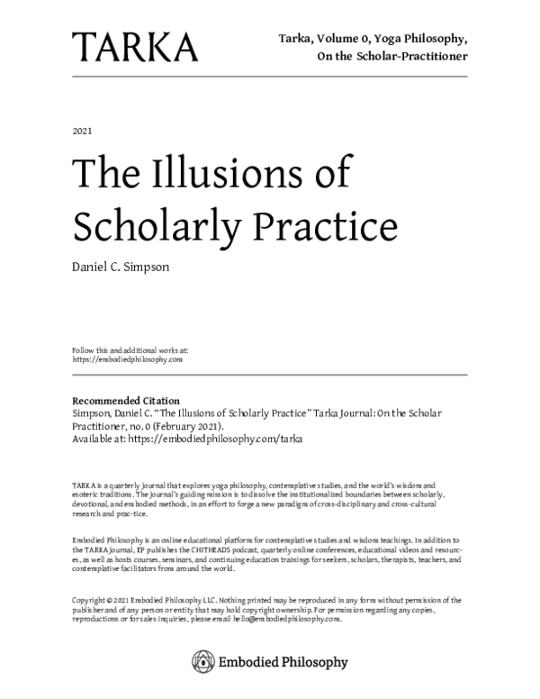 (PDF) The Illusions of Scholarly Practice (PDF) The Illusions of Scholarly Practice