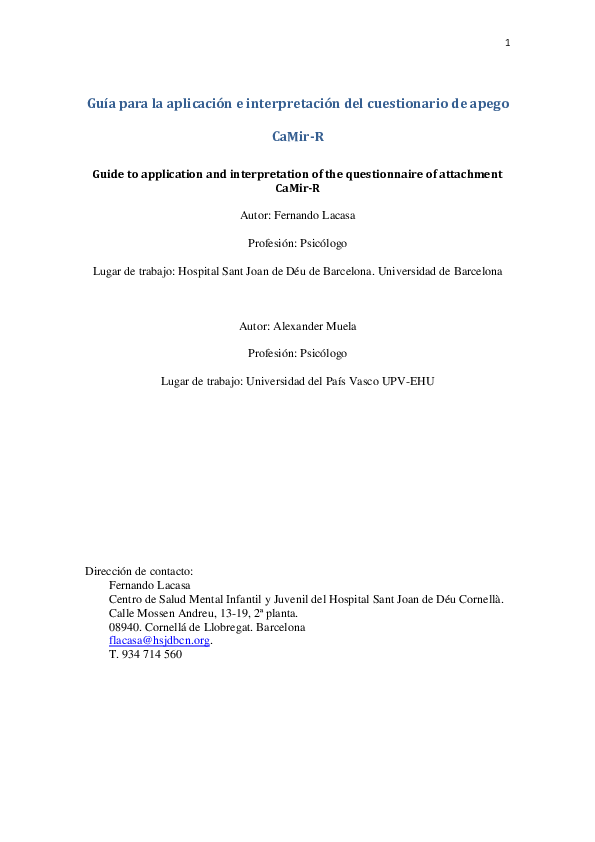 (PDF) Guía para la aplicación e interpretación del cuestionario de ...