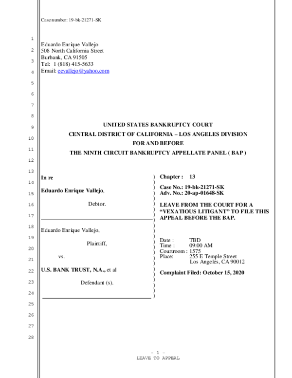 (PDF) HOMEOWNERS APPEAL DENIAL OF RECUSAL WHEN JUDGE HAS A LOAN WITH BANK