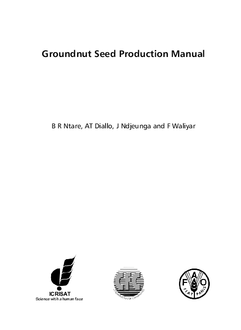 (PDF) Groundnut seed production manual