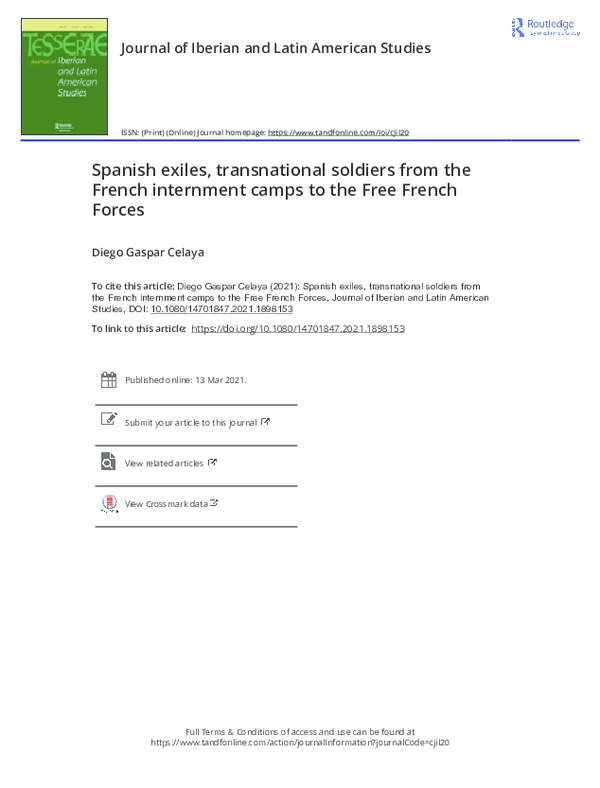 (PDF) Spanish exiles, transnational soldiers from the French internment ...
