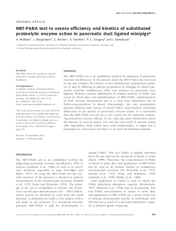 (PDF) NBT-PABA test to assess efficiency and kinetics of substituted ...