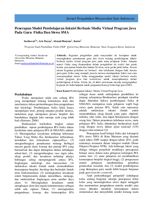 (PDF) Penerapan Model Pembelajaran Inkuiri Berbasis Media Virtual ...