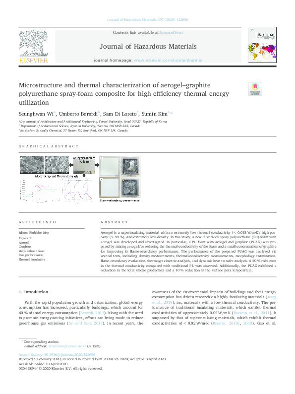 (PDF) Microstructure and thermal characterization of aerogel-graphite ...