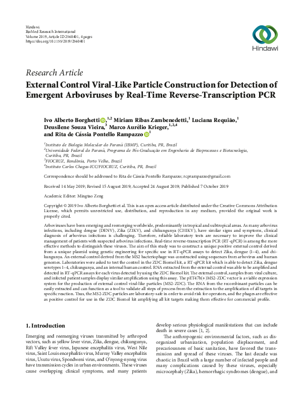 (PDF) External Control Viral-Like Particle Construction for Detection ...