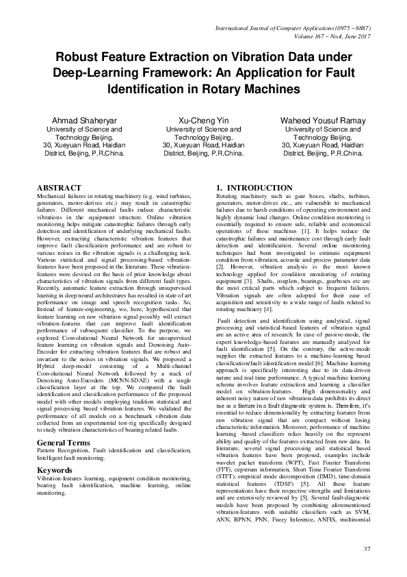 (PDF) Robust Feature Extraction on Vibration Data under Deep-Learning ...