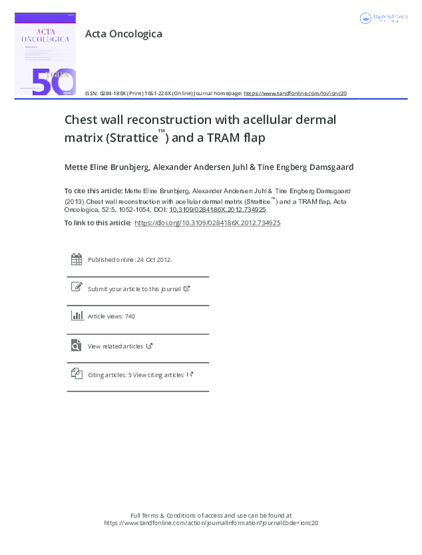 (PDF) Chest wall reconstruction with acellular dermal matrix (Strattice ...
