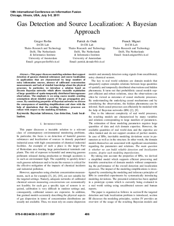 (PDF) Gas detection and source localization: A Bayesian approach