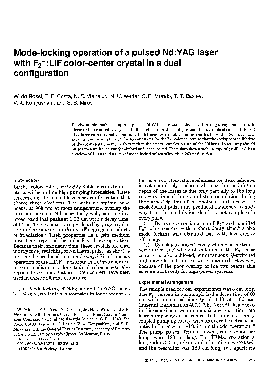 (PDF) Mode-locking operation of a pulsed Nd:YAG laser with F_2¯BF:LiF ...