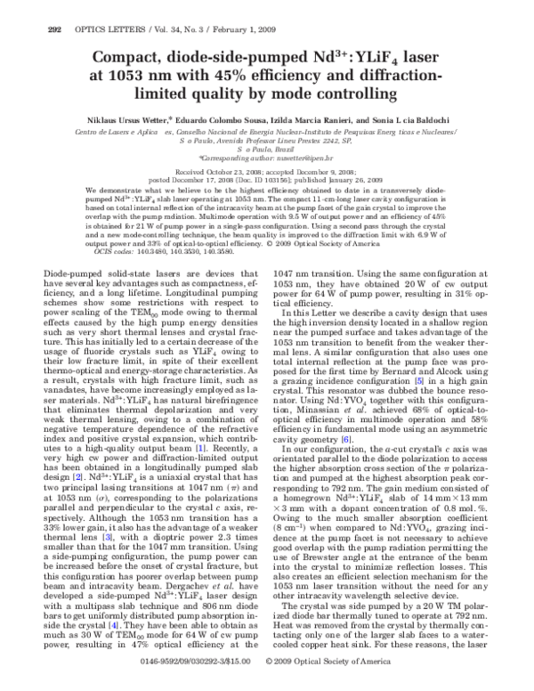 (PDF) Power scaling of a side-pumped Nd:YLF laser based on DBMC ...