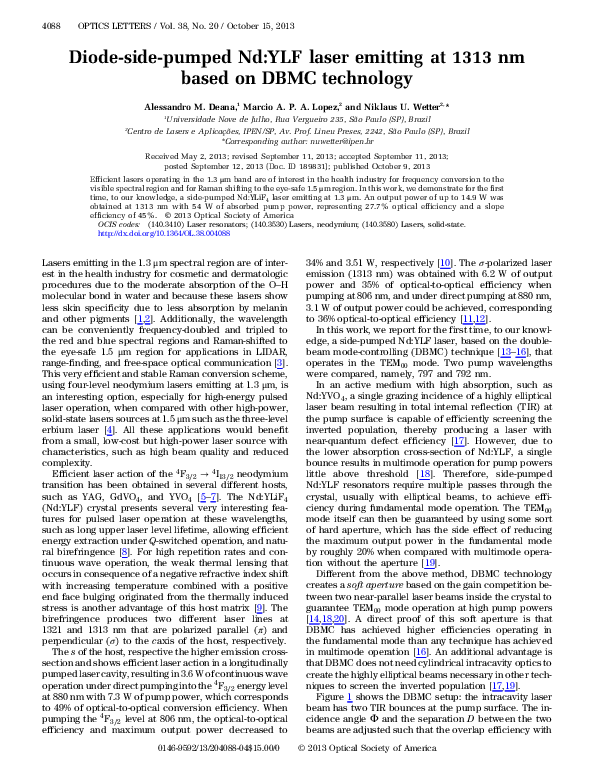 (PDF) Diode-side-pumped Nd:YLF laser emitting at 1313 nm based on DBMC ...
