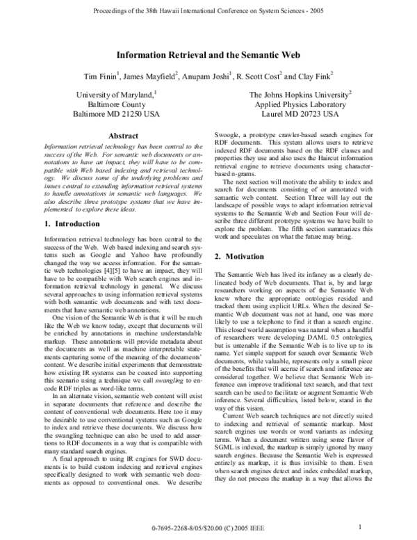 Pdf Semantic Information Retrieval On The Web Ebru Akcapinar Sezer