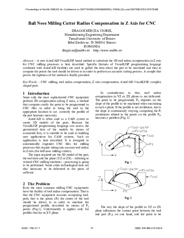 (PDF) Ball Nose Milling Cutter Radius Compensation in Z Axis for CNC