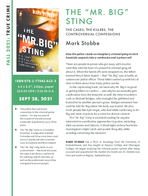 (PDF) The "Mr. Big" Sting: The Cases, The Killers, The Controversial ...