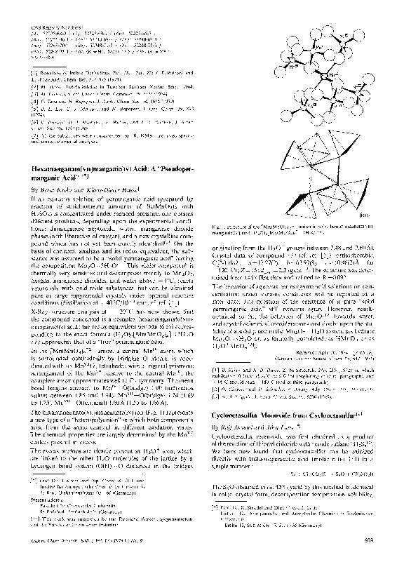 (PDF) Hexamanganato(VII)manganic(IV) Acid: A ?Pseudopermanganic Acid?