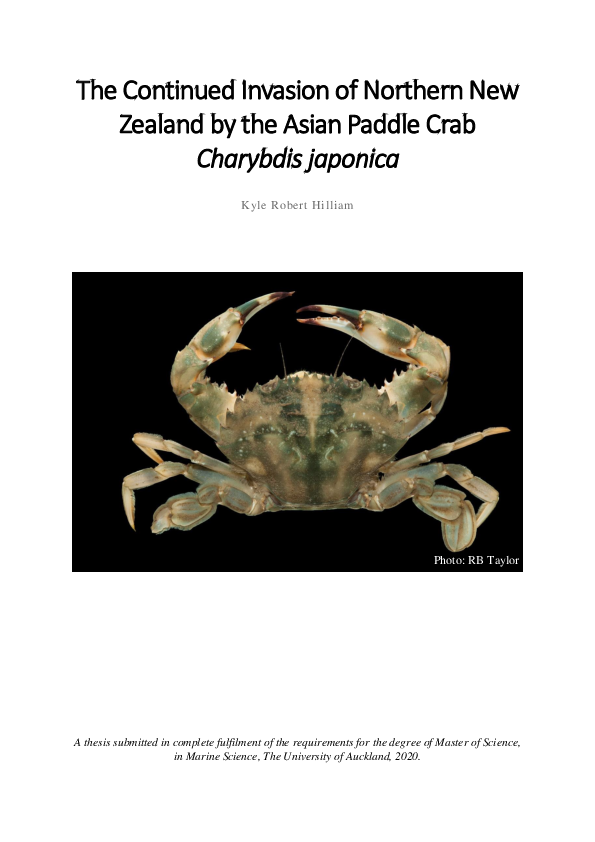 (PDF) The Continued Invasion of Northern New Zealand by the Asian ...