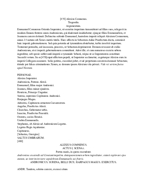 (PDF) Alexius Comnenus Latin revised