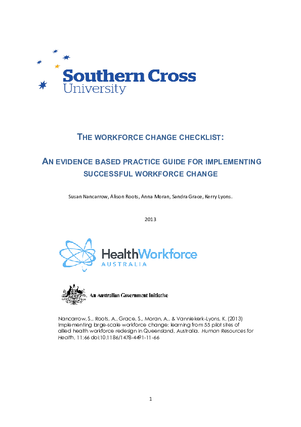 (PDF) The Workforce Change Checklist