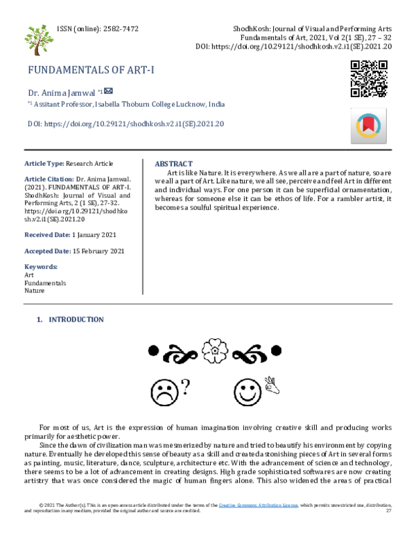 (PDF) FUNDAMENTALS OF ART-I