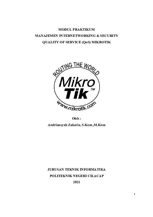 (PDF) QUALITY OF SERVICE (QoS) MIKROTIK - Simple Queue