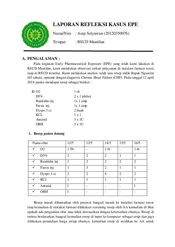 (PDF) LAPORAN REFLEKSI KASUS EPE