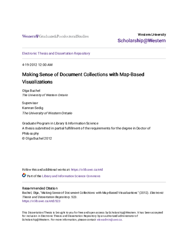(PDF) Making Sense of Document Collections with Map-Based Visualizations