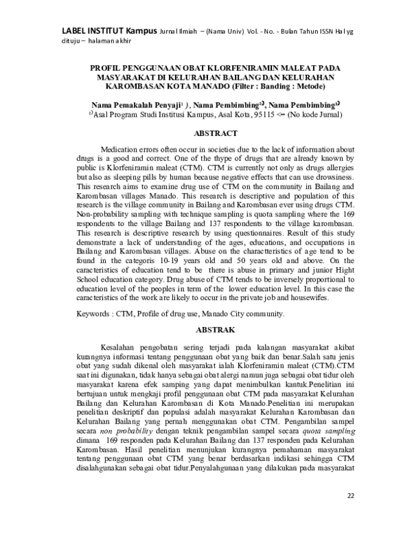 (DOC) Contoh Penulisan Jurnal Nasional