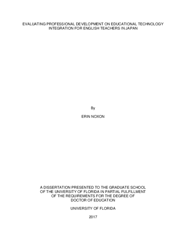 (PDF) Evaluating Professional Development on Educational Technology integration for English ...