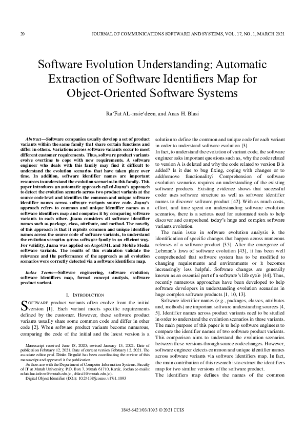 (PDF) Software Evolution Understanding: Automatic Extraction of ...