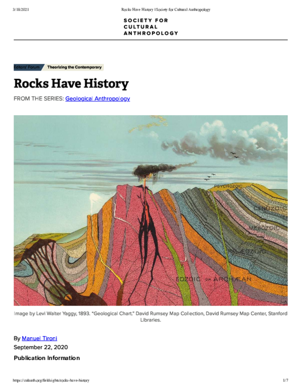 (PDF) Rocks Have History