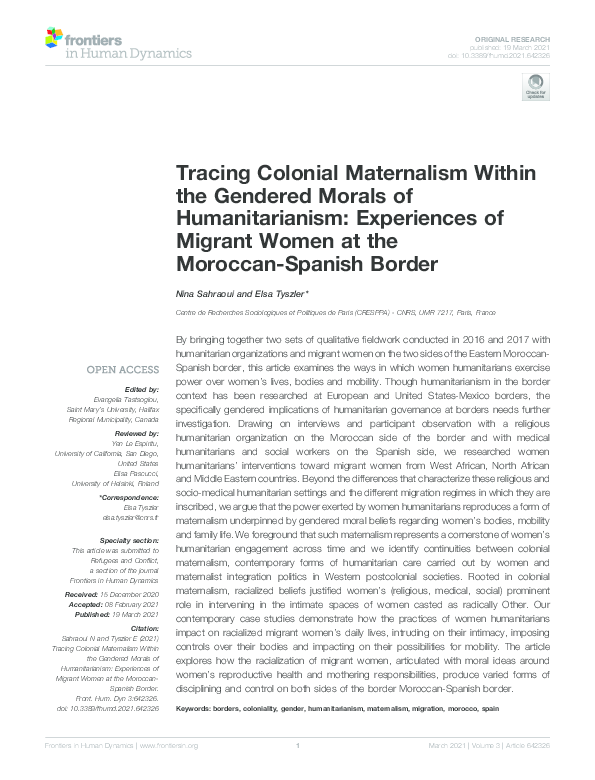 (PDF) Tracing Colonial Maternalism Within the Gendered Morals of ...