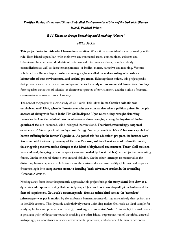 (PDF) Petrified Bodies, Humanised Stone: Embodied Environmental History ...