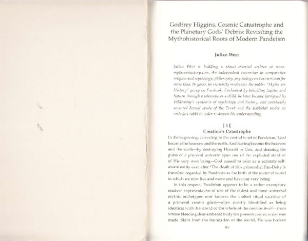 (PDF) Godfrey Higgins, Cosmic Catastrophe and the Planetary Gods ...