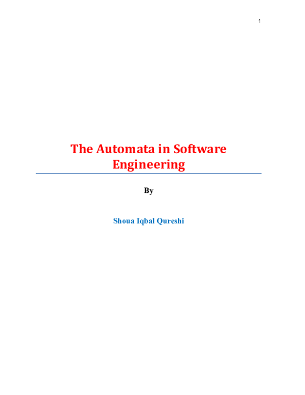 (DOC) The Automata in Software Engineering What do you mean by automata ...