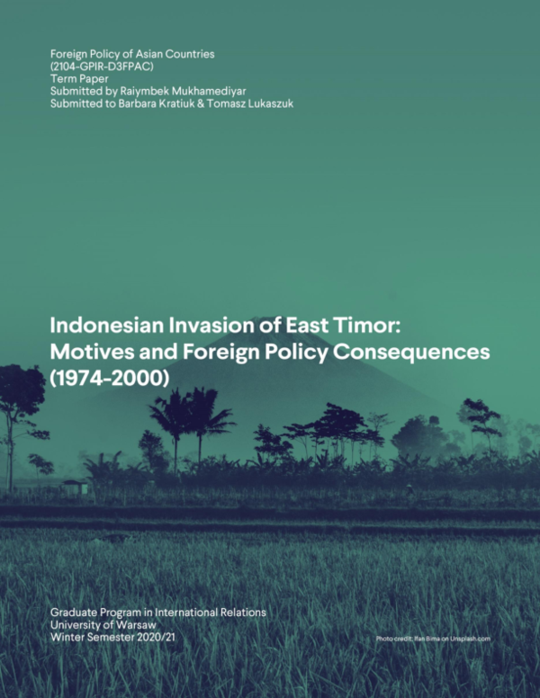 (PDF) Indonesian Invasion of East Timor: Motives and Foreign Policy ...