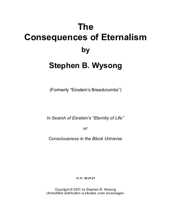 (PDF) The Consequences of Eternalism
