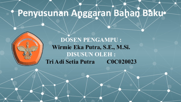 (PPT) PPT PENGANGGARAN PERUSAHAAN Penyusunan Anggaran Bahan Baku | Tri ...