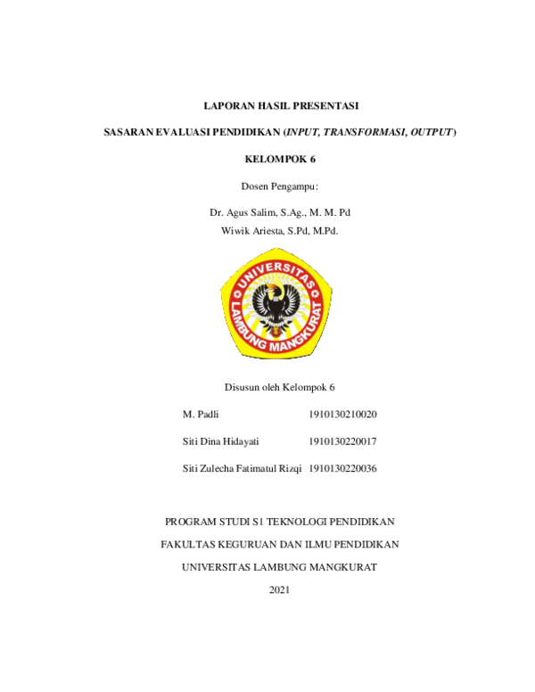 (PDF) LAPORAN HASIL PRESENTASI