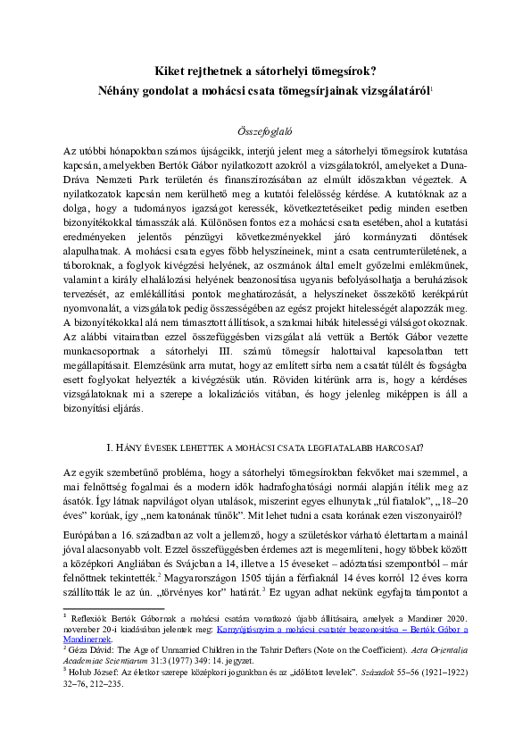 (DOC) Fodor Pál, Pap Norbert, Kitanics Máté: Kiket rejthetnek a ...
